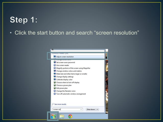 How to change the screen resolution by samuel c w! | PPT