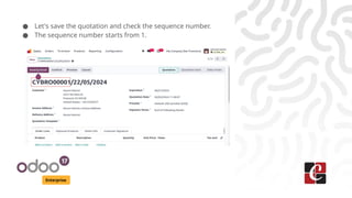 How to Change the Sequence Number in Odoo 17 Sale Order | PPTX