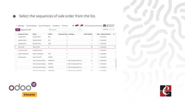 How to Change the Sequence Number in Odoo 17 Sale Order | PPTX | Technology & Computing