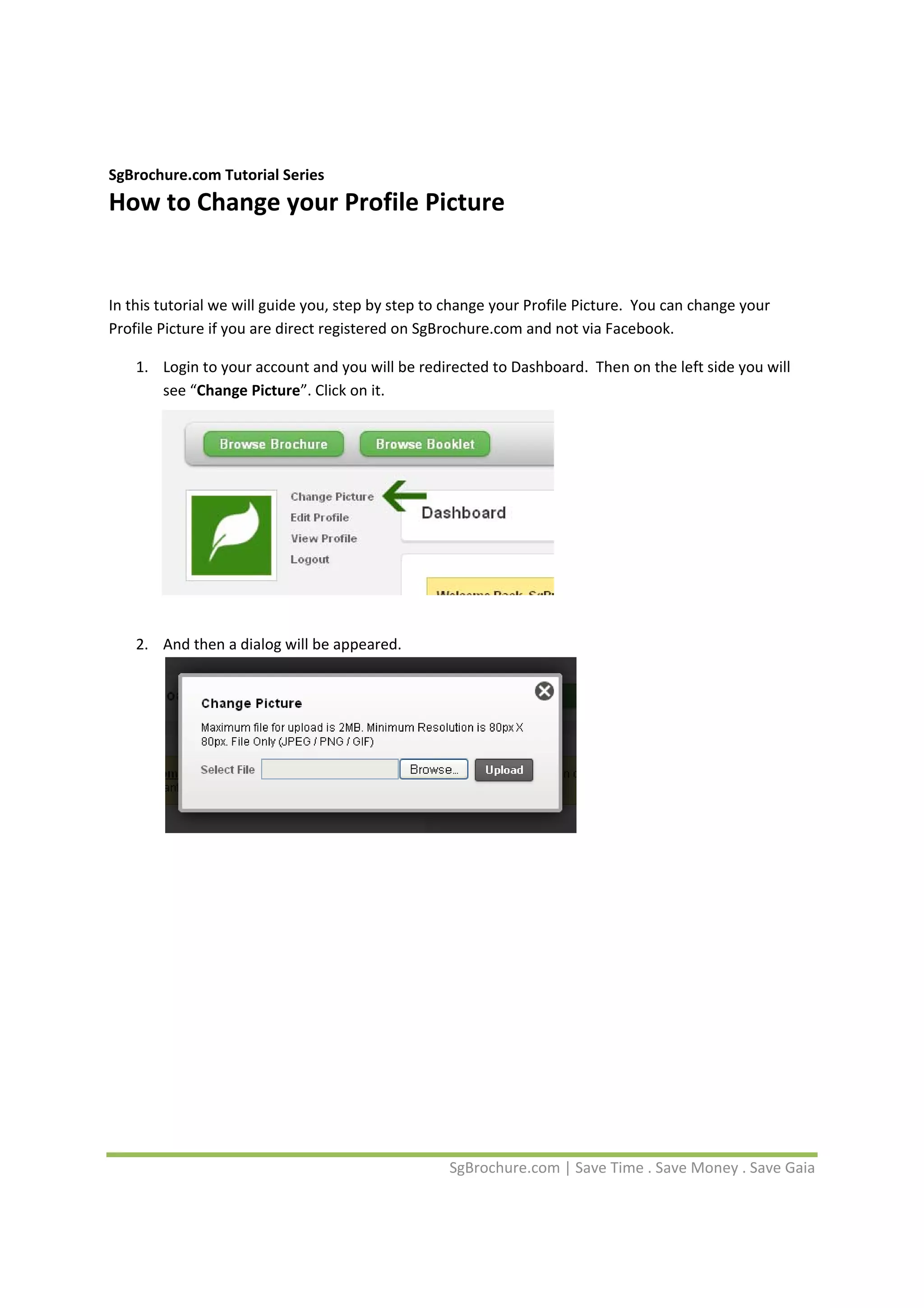 How to change your profile picture | PDF