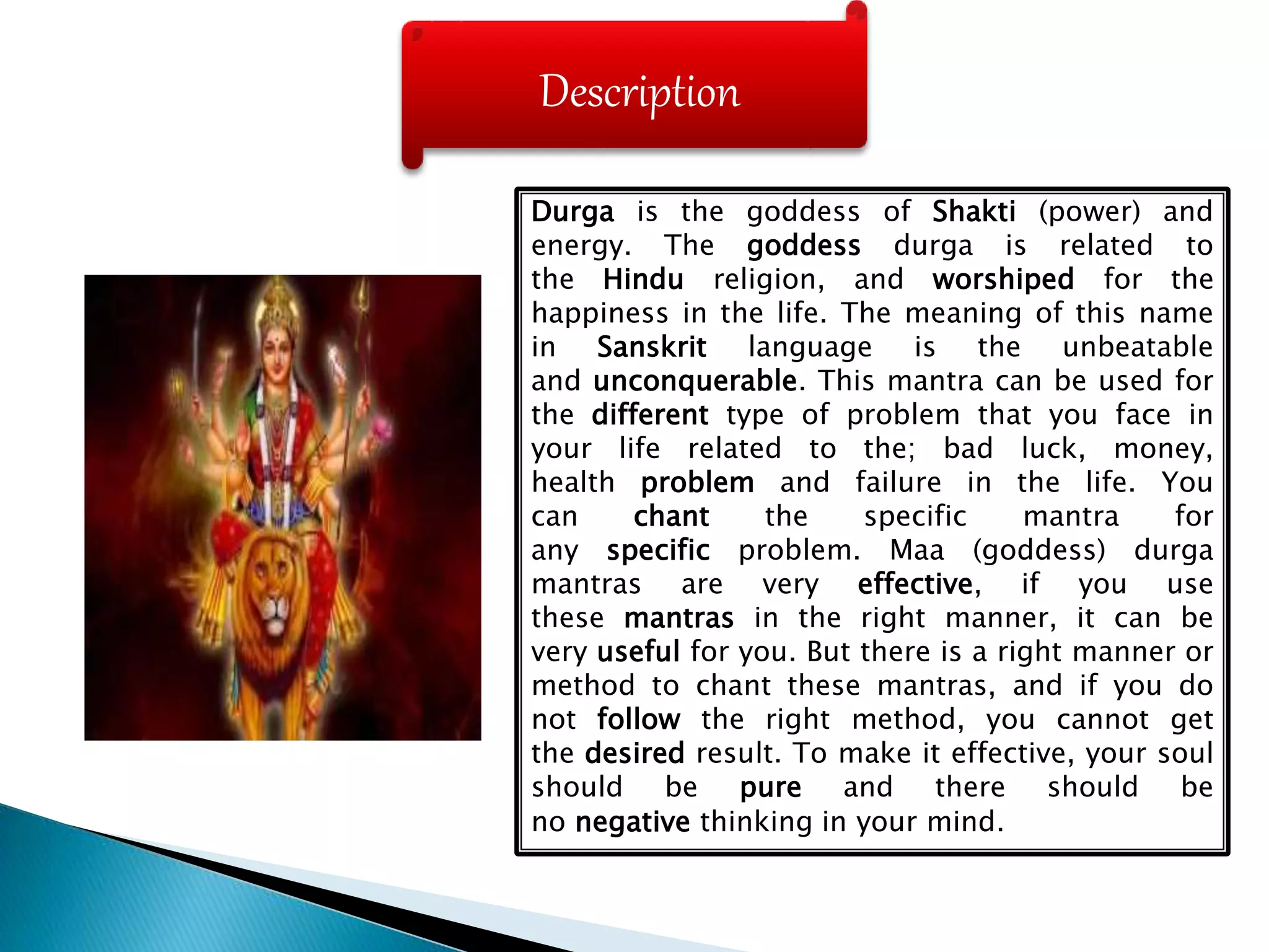 How to chant durga mantra | PPTX