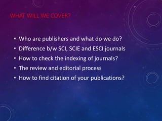 How to check indexing of publications | PPT