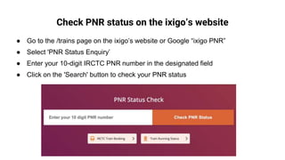 How to check PNR status? | PPTX
