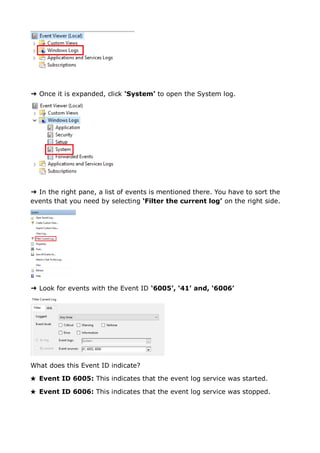 How to check Reboot and Shutdown logs in Windows server.pdf
