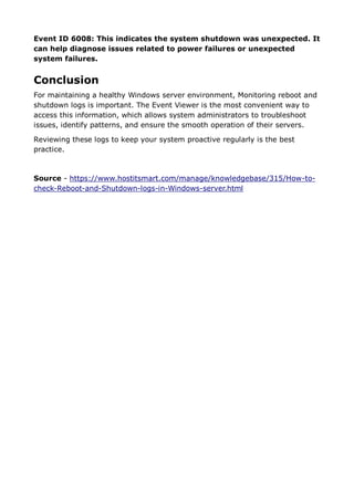 How to check Reboot and Shutdown logs in Windows server.pdf
