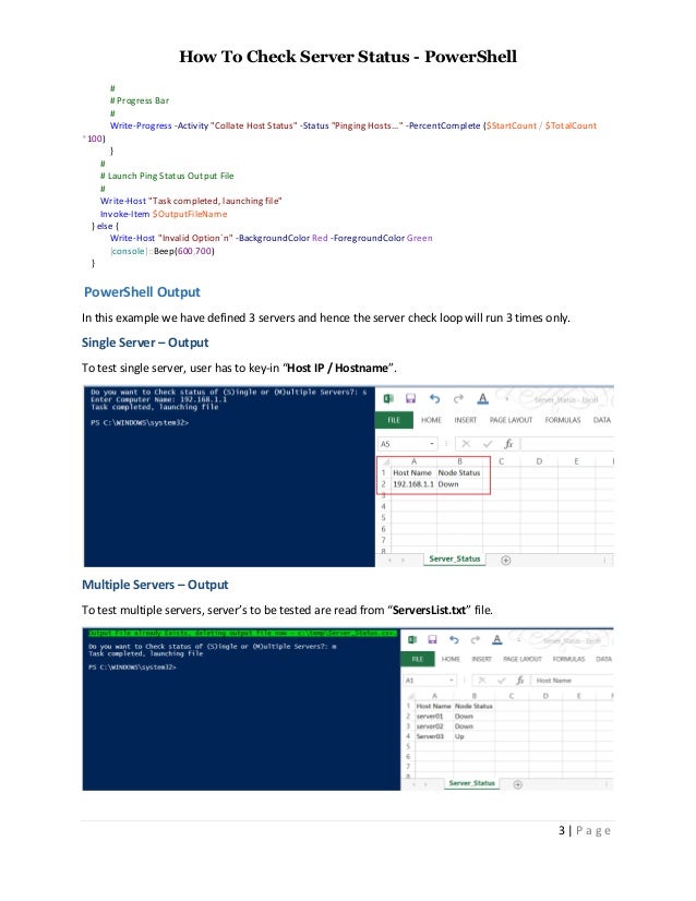 How To Check Server Status Windows Powershell