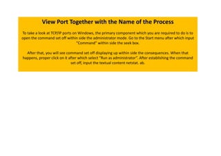 How to Check TCP/IP Ports in Windows? | PPT