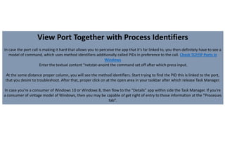How to Check TCP/IP Ports in Windows? | PPT