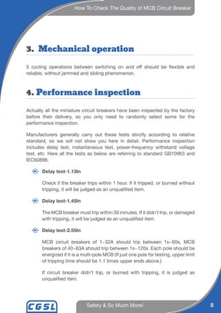 How to check the quality of miniature circuit breaker (mcb) | PDF