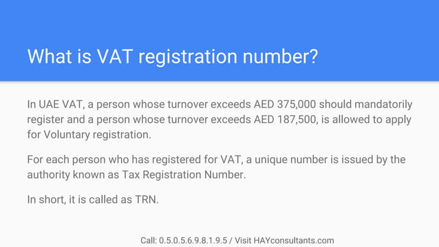 How to check vat registration number (trn) in uae | PPT