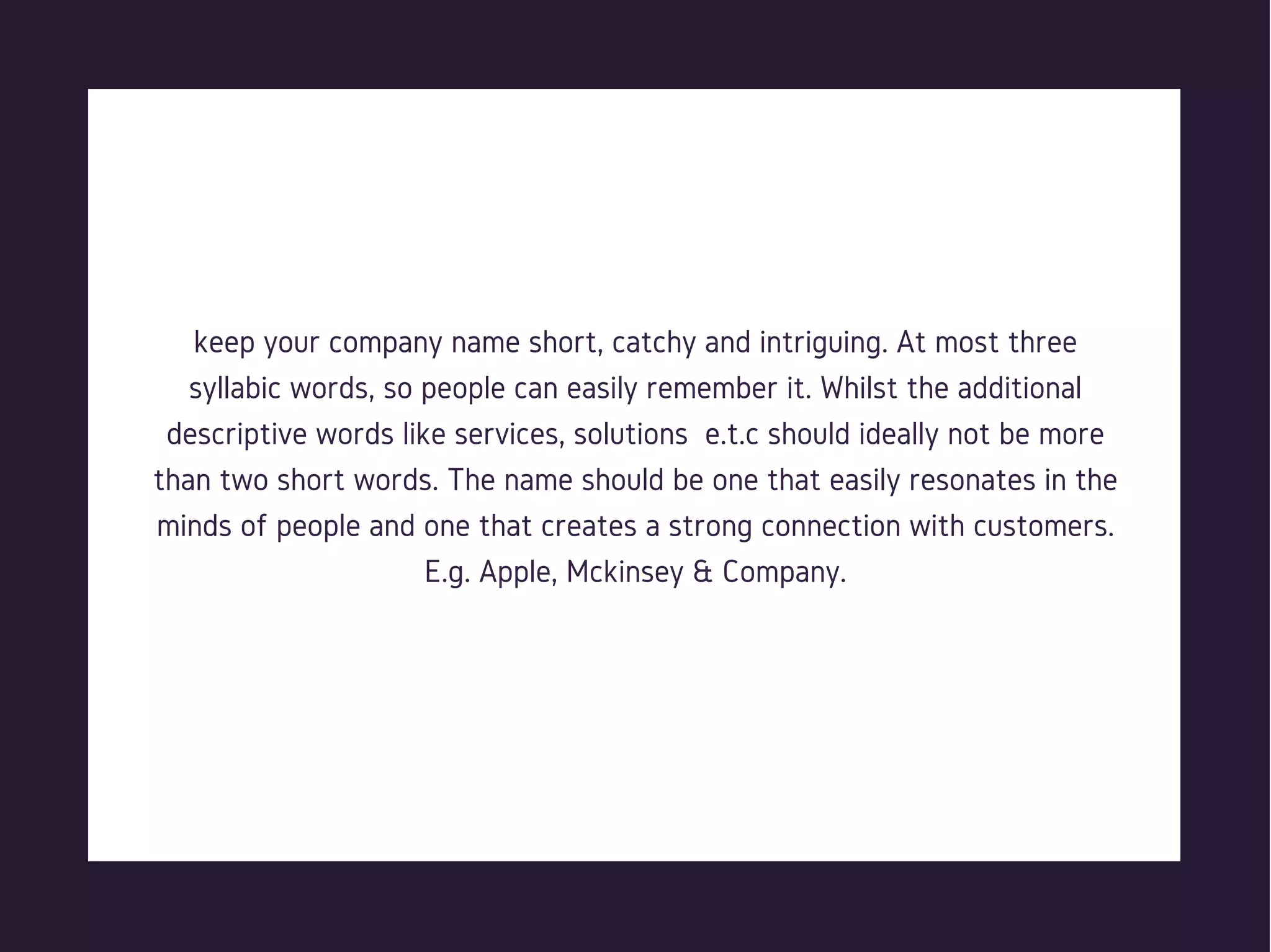 How to choose a great business name. | PDF