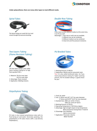 How to choose air tubes | PDF