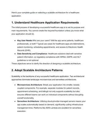 How to Choose a Scalable Architecture for a Healthcare Application.pdf