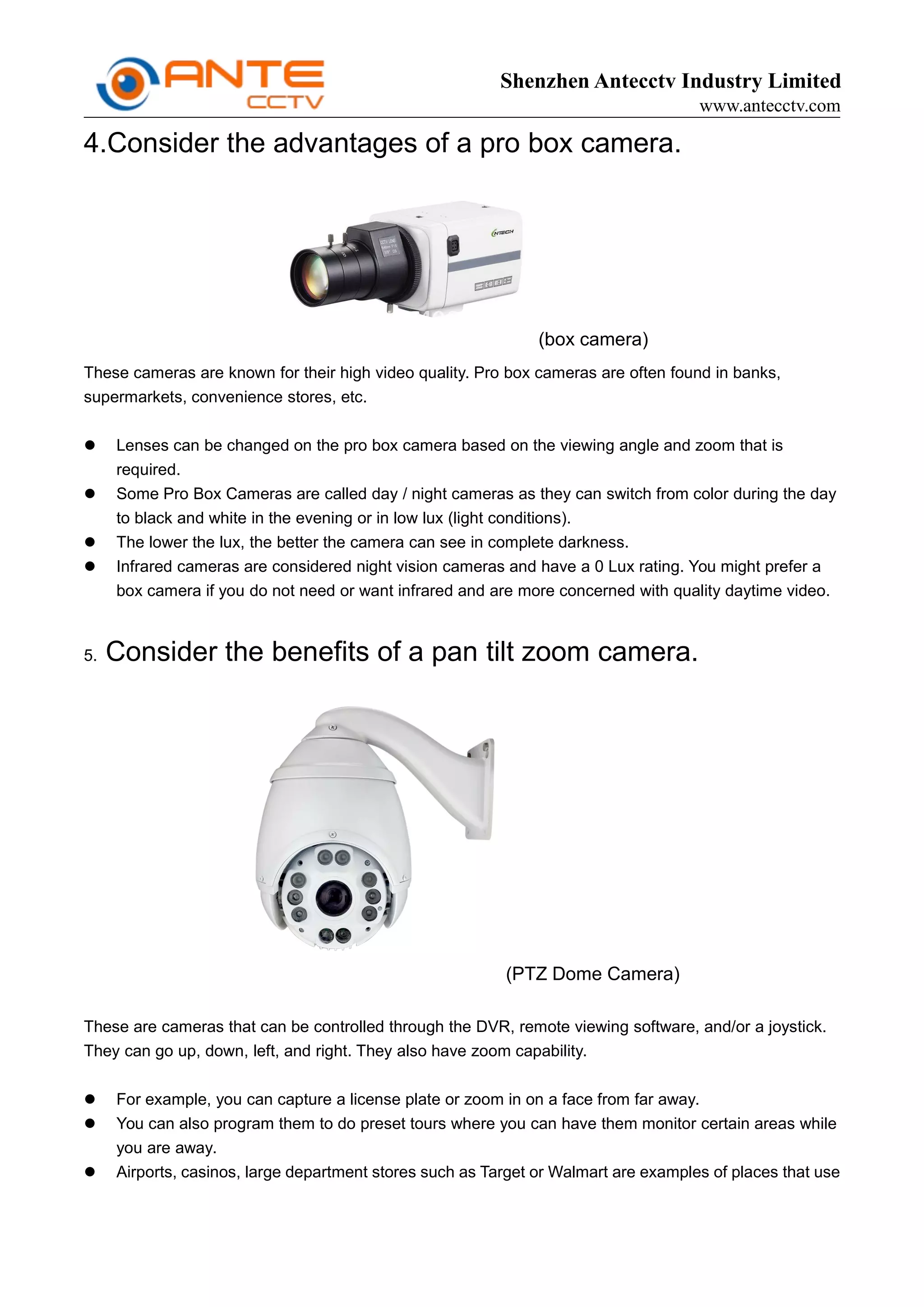 How to choose a suitable security camera? | PDF