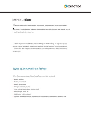 How to choose correct pneumatic air fitting | PDF