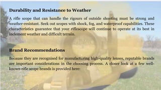 How To Choose Correct Riflescope For Your Long Range shooting | PPTX