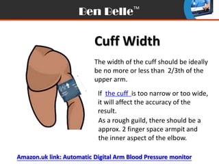 How to choose cuff and positioning the cuff for home blood pressure ...