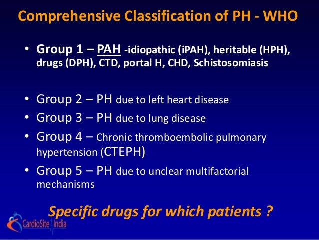 How to choose drugs in pulmonary arterial hypertension