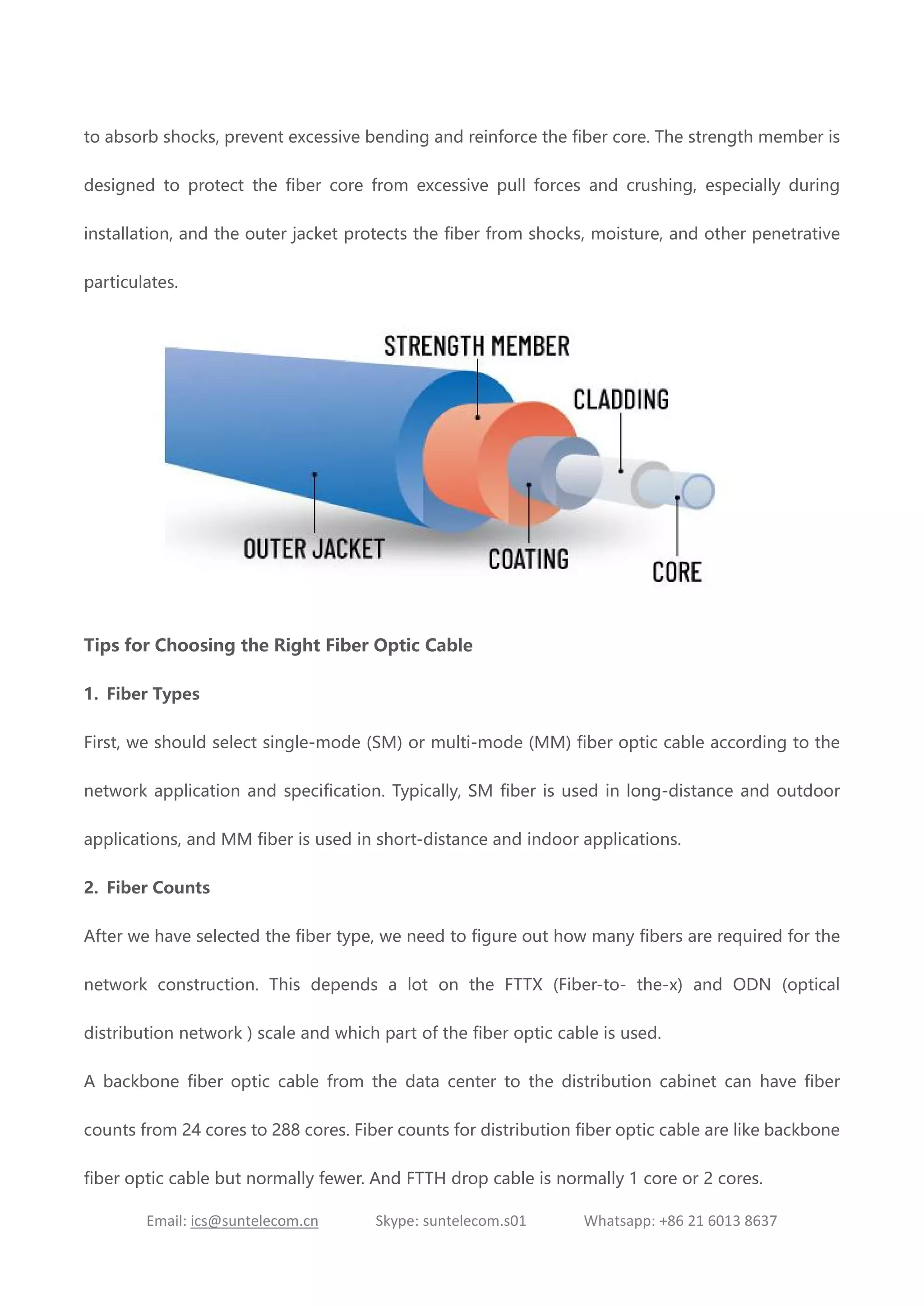 How to Choose Fiber Optic Cable | PDF