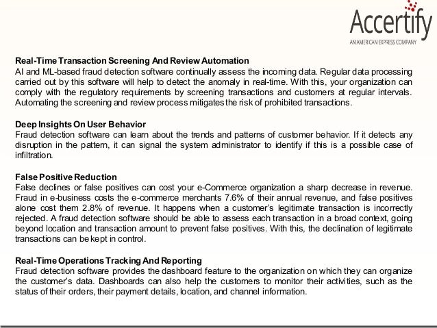 How To Choose Fraud Detection Software Features Characteristics Key