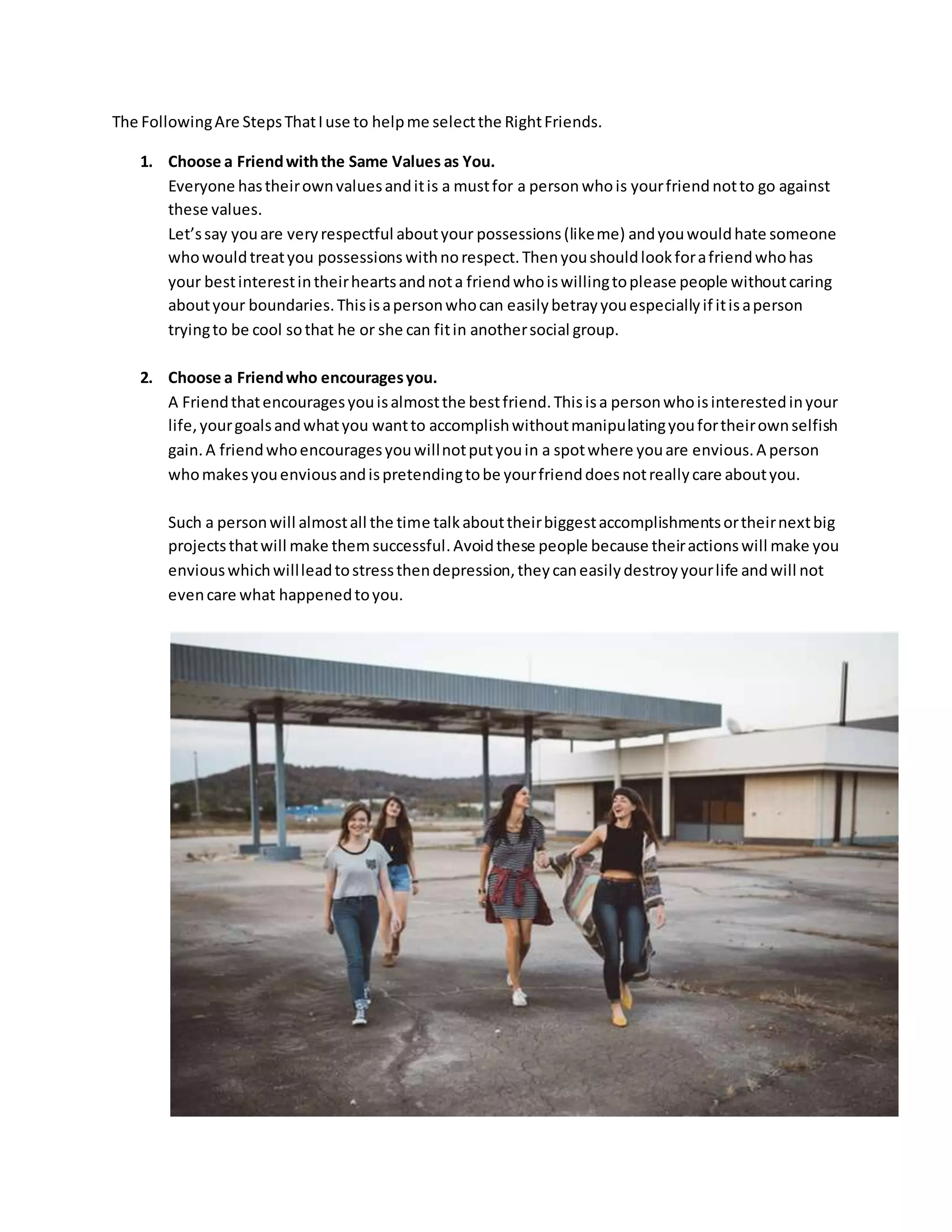 How to choose friends wisely | DOCX