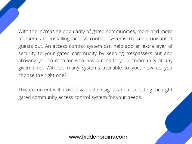 How to choose Gated Community Access Control System.pdf