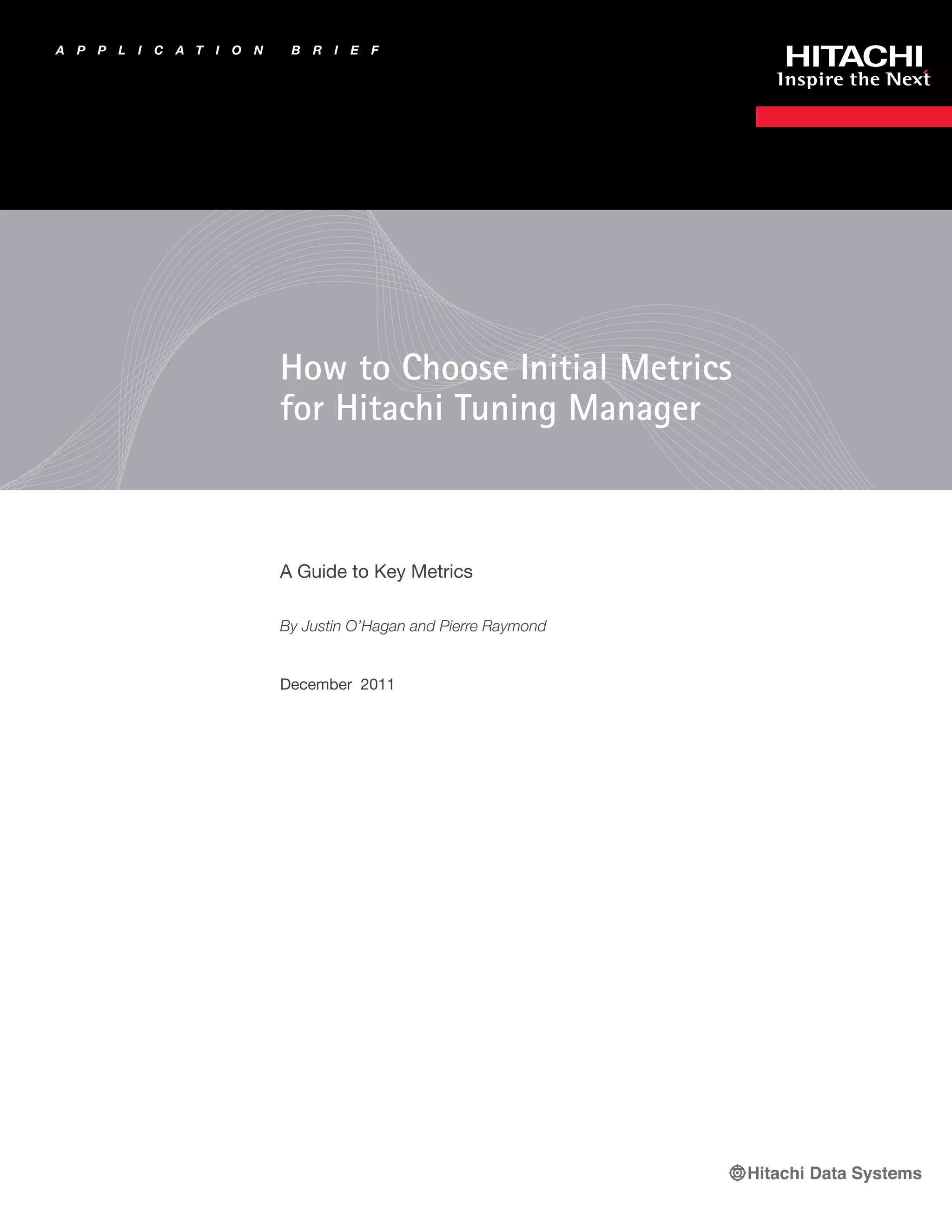 How to choose initial metrics for hitachi tuning manager | PDF