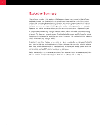 How to choose initial metrics for hitachi tuning manager | PDF