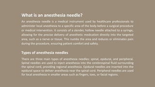 How to Choose the Best Anesthesia Needle | PPTX