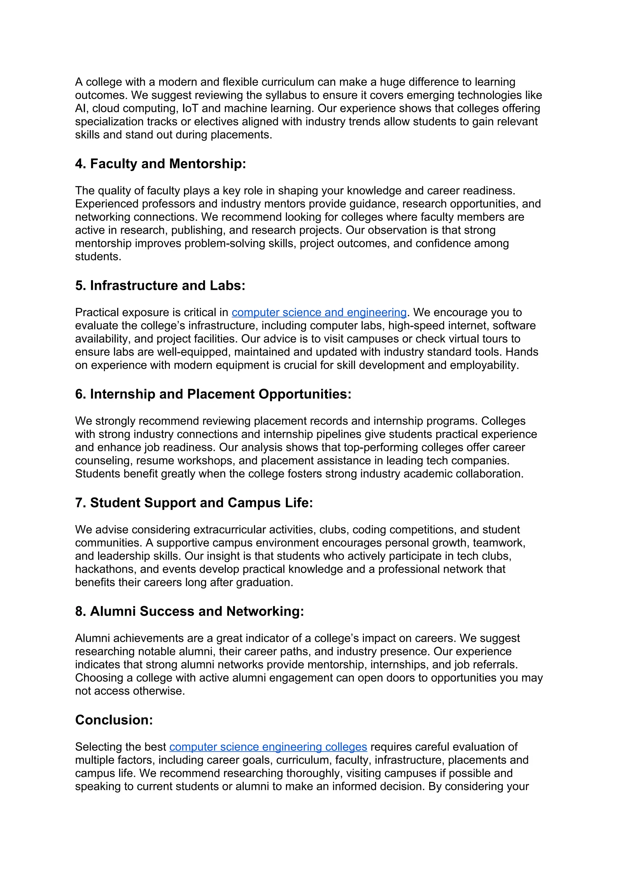 How to Choose the Best Computer Science Engineering College for Your ...