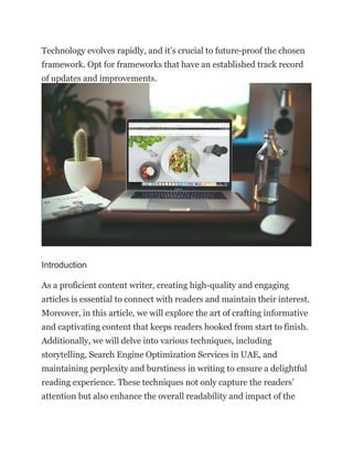 HOW TO CHOOSE THE BEST FRAMEWORK FOR YOUR WEB DEVELOPMENT | PDF