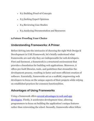 HOW TO CHOOSE THE BEST FRAMEWORK FOR YOUR WEB DEVELOPMENT | PDF