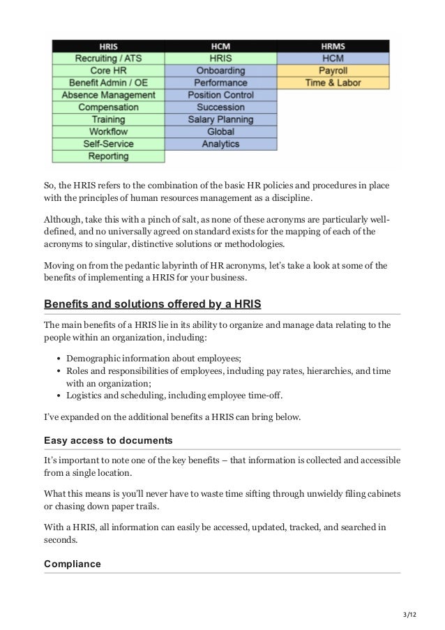 How to Choose the Best HRIS (Human Resources Information System) | PDF