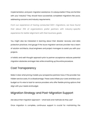 How to Choose the Right Azure Migration Services | PDF