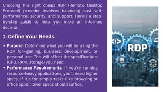How to Choose the Right Cheap RDP Provider | PPT