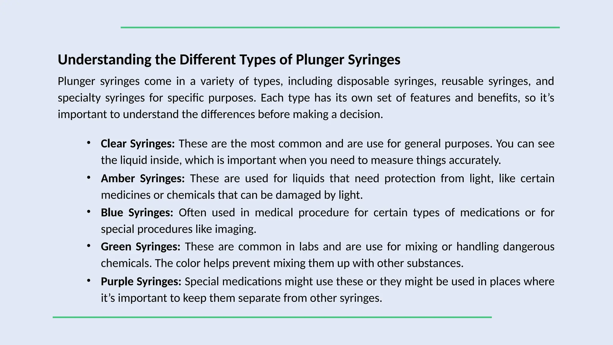 How to Choose the Right Color Plunger Syringe for Your Needs | PPT