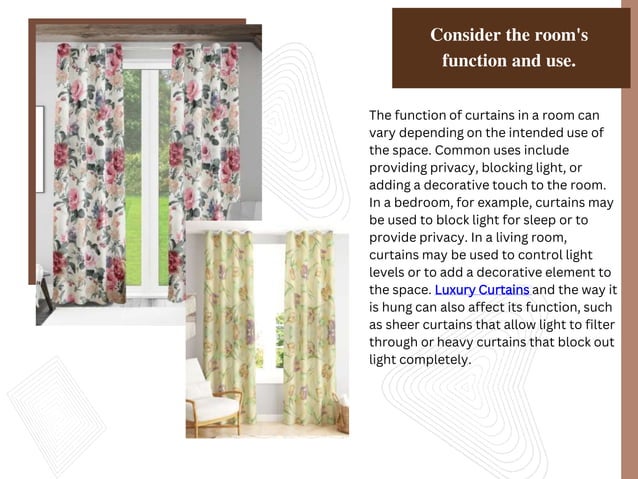 Guide to selecting the perfect curtains for your home for different ...