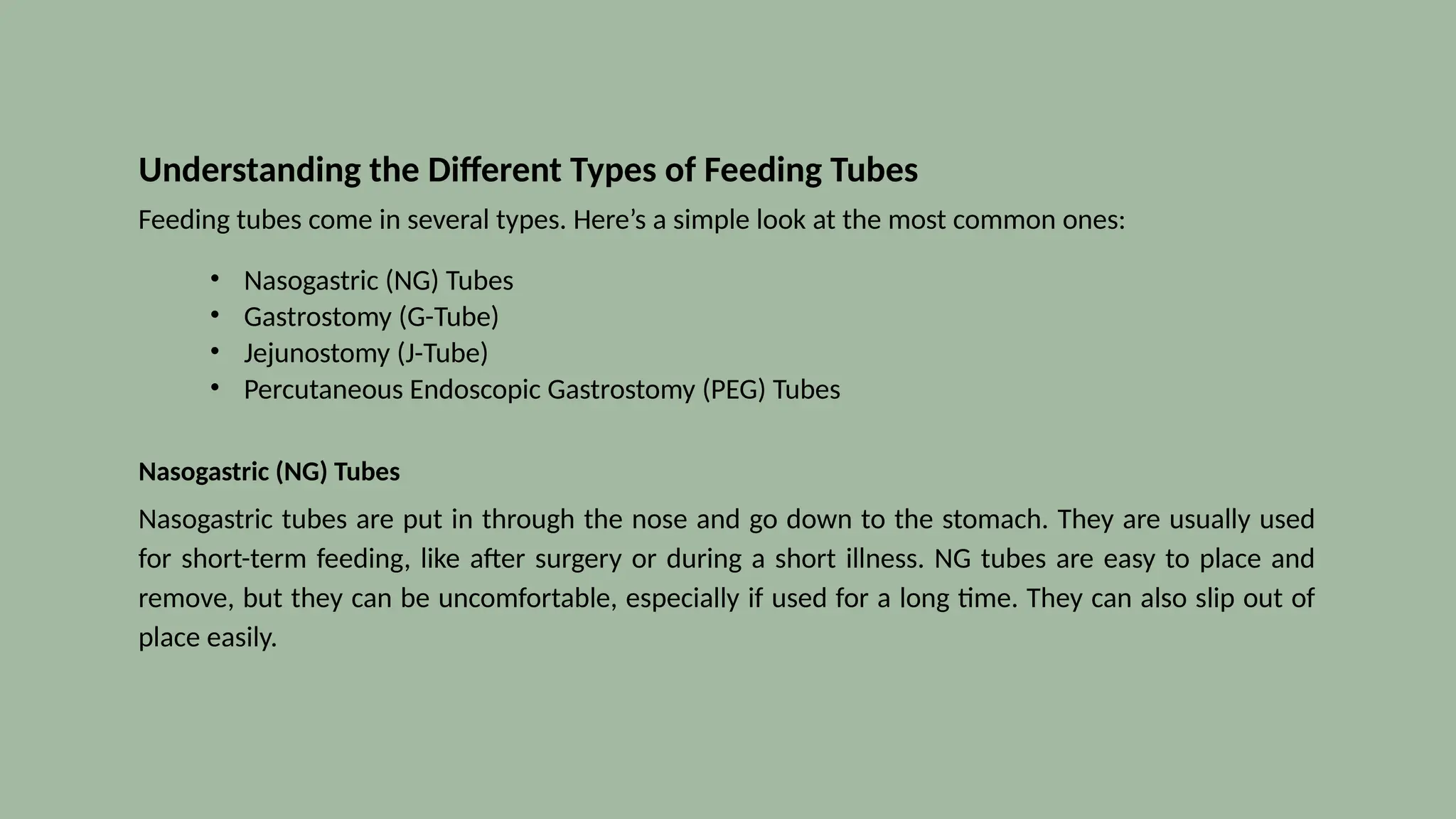How to Choose the Right Feeding Tube for Your Patient.pptx | Free Download