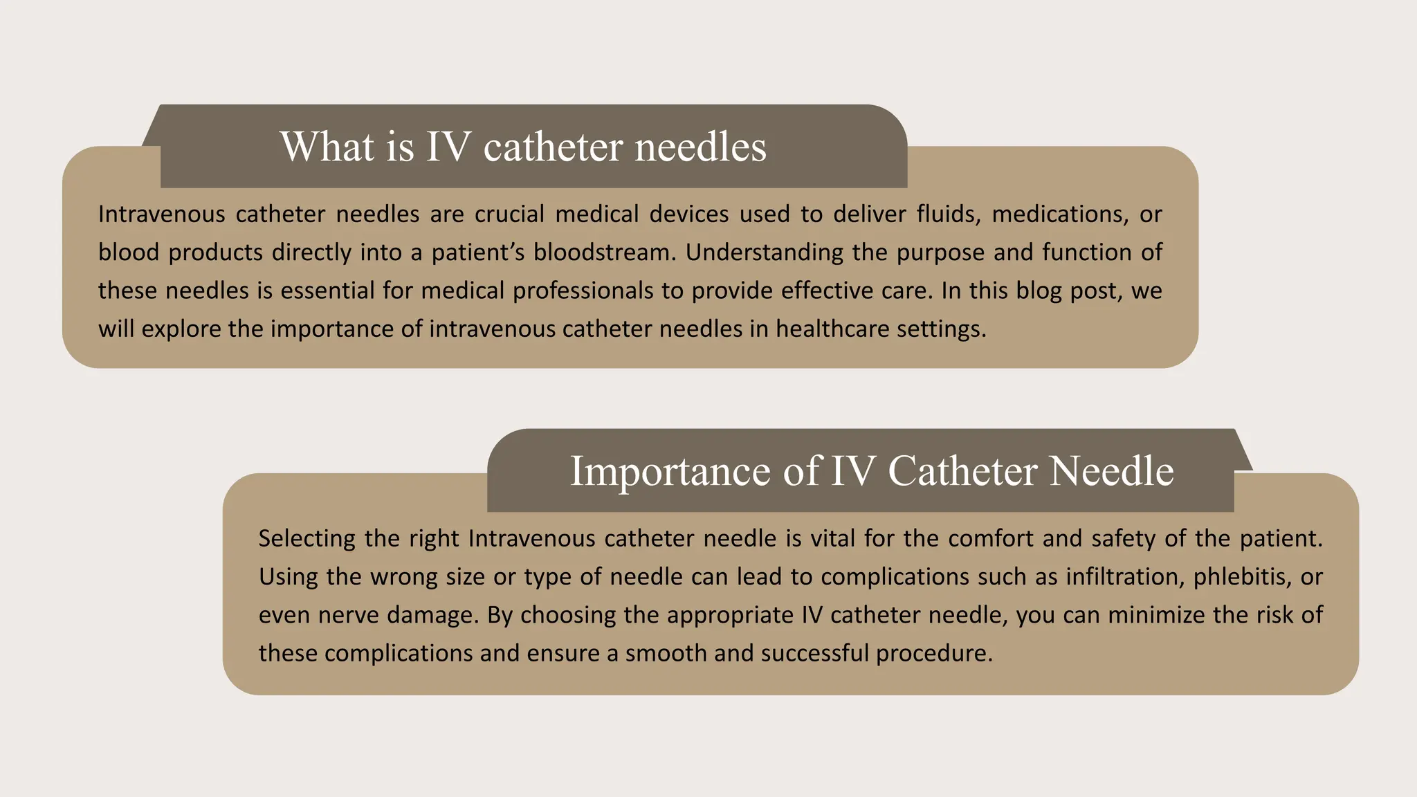 How to Choose the Right IV Catheter Needle | PPTX