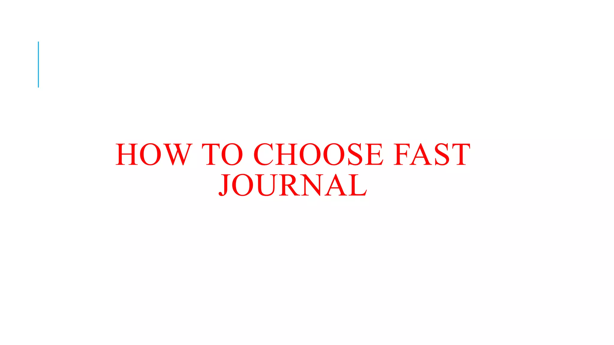 How to choose the right journal | PDF