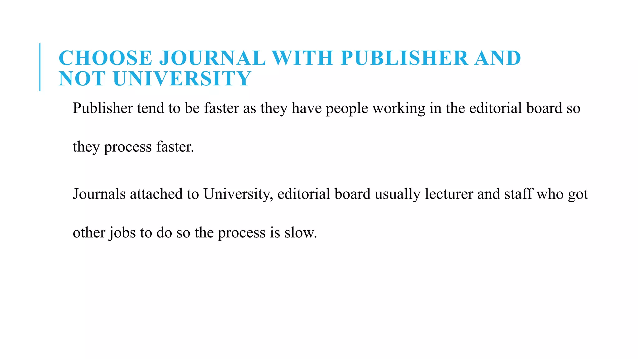 How to choose the right journal | PDF