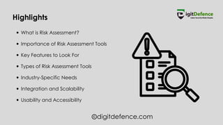 How to Choose the Right Risk Assessment Tool for You. | PPT