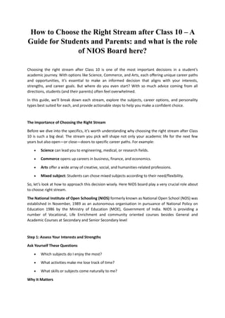 How to Choose the Right Stream After Class 10.pdf