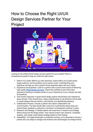 How to Choose the Right UI_UX Design Services Partner for Your Project ...