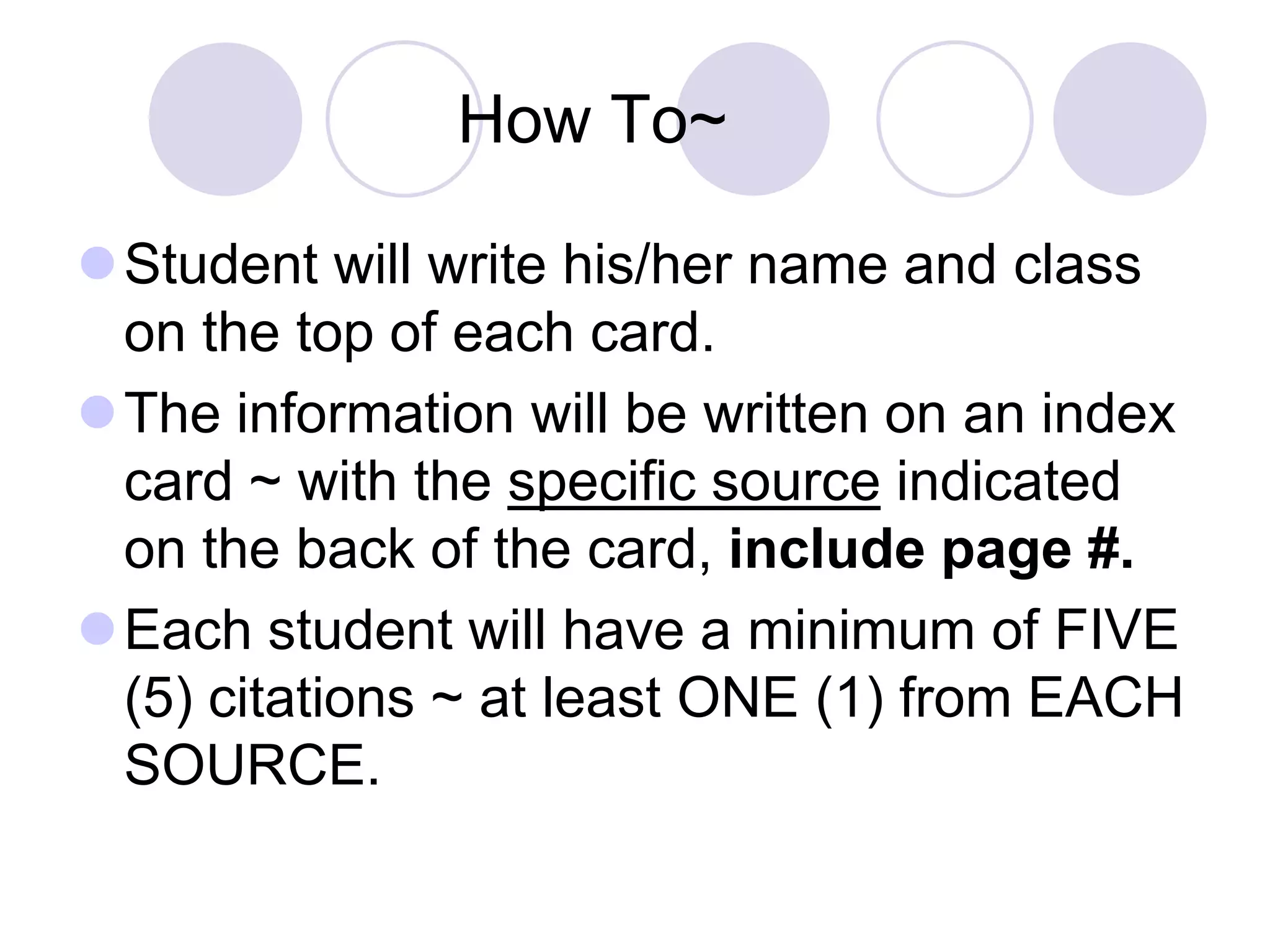 How to~ Citation Cards | PPTX