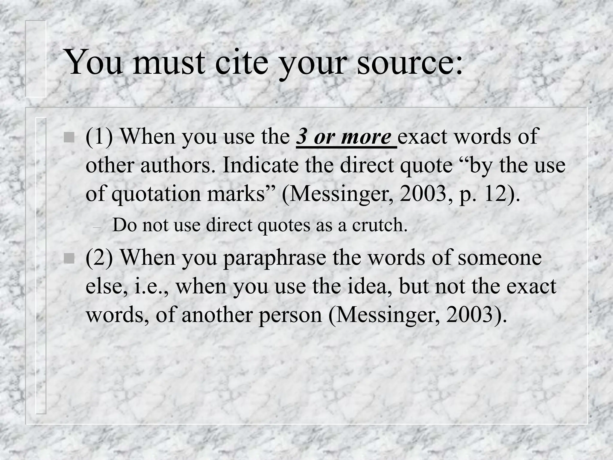 introduction to citation and reference methods | PPT