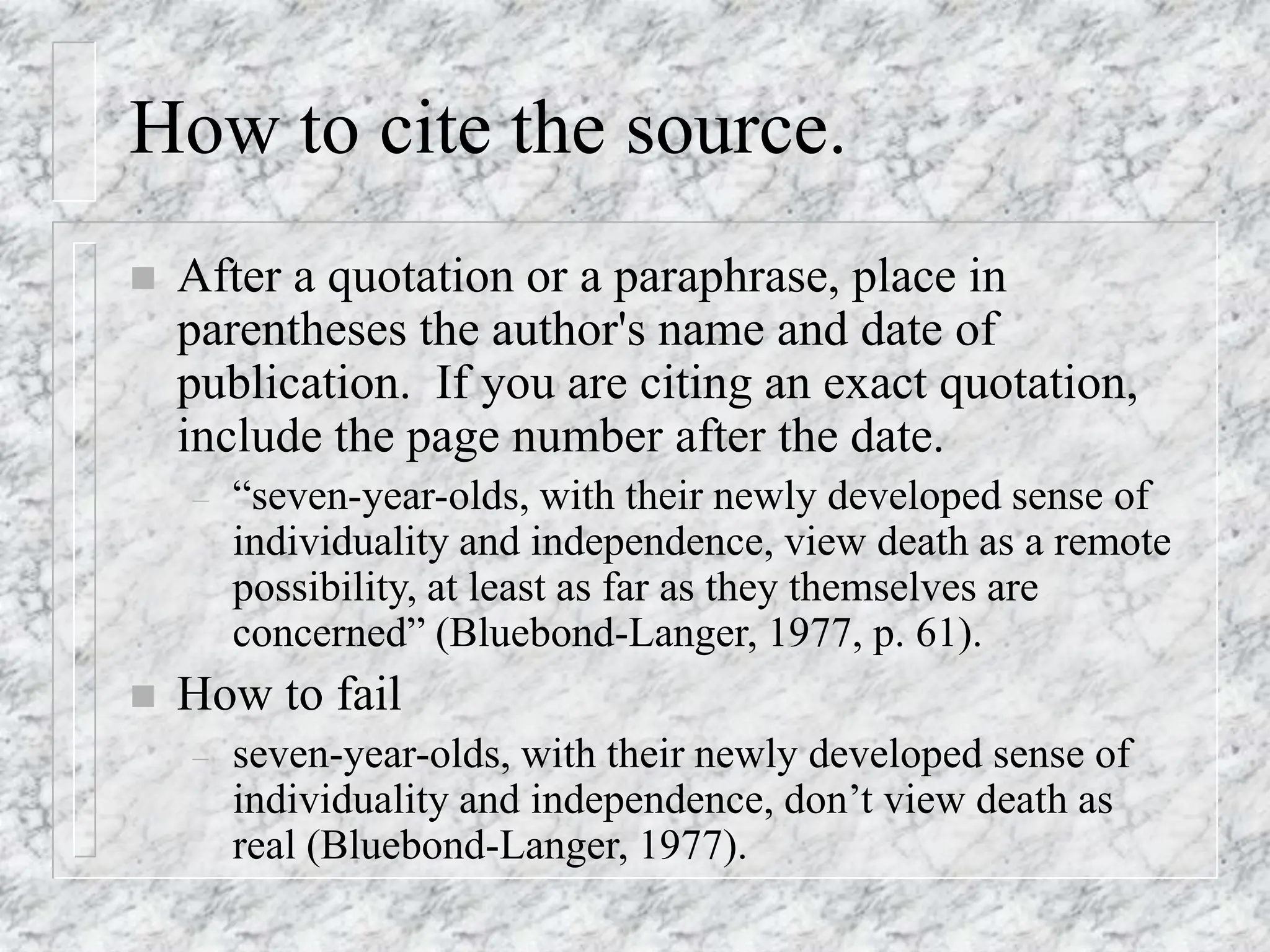 introduction to citation and reference methods | PPT