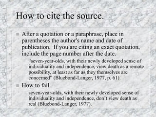 introduction to citation and reference methods | PPT