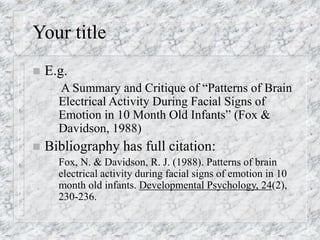 introduction to citation and reference methods | PPT