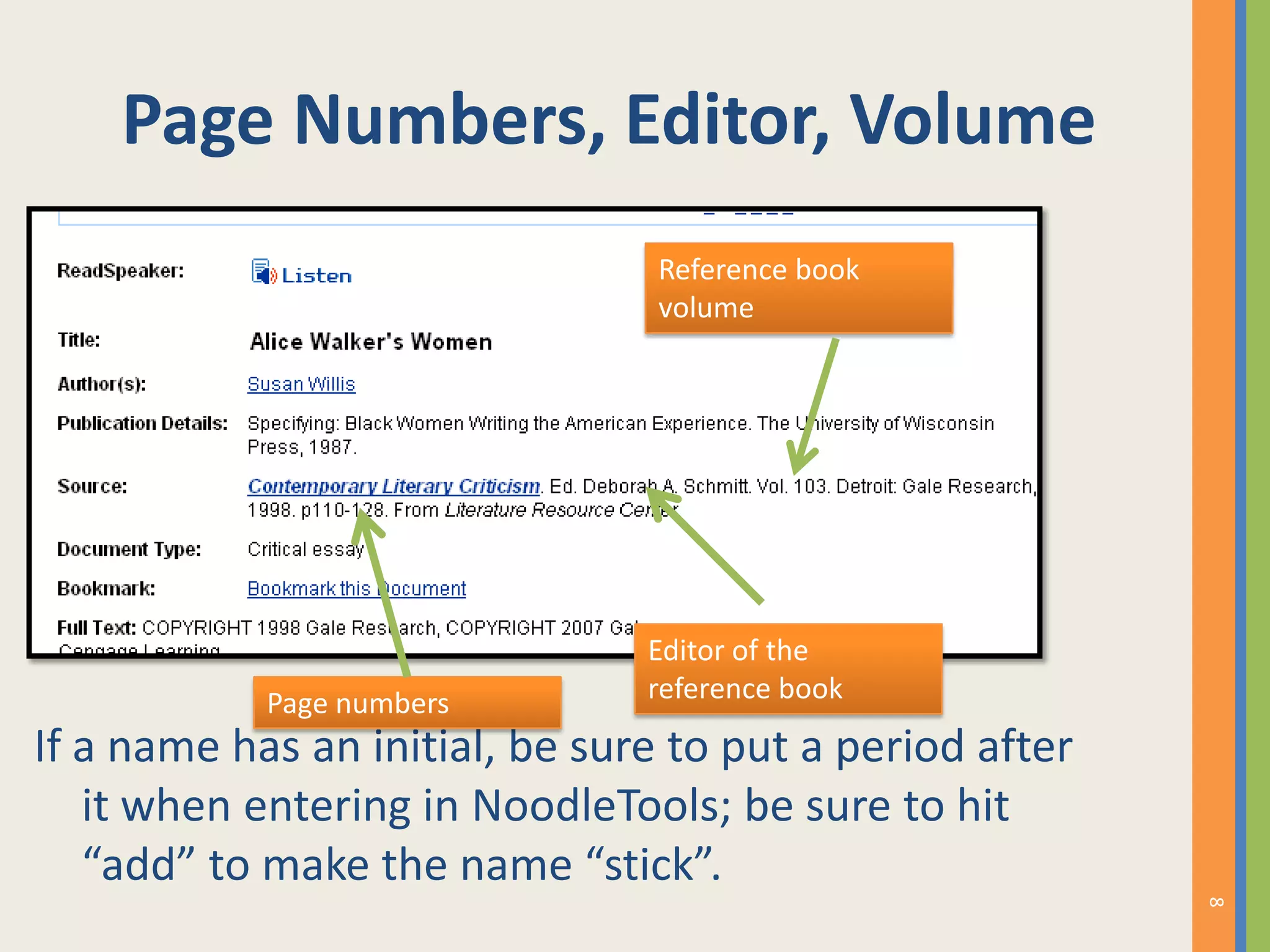 How To Cite a Reference Source from the GALE Literature Resource Center ...